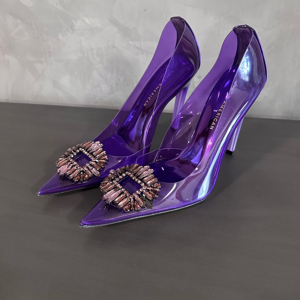 Good American Purple Cinderella Pumps, Pre Loved - Gem